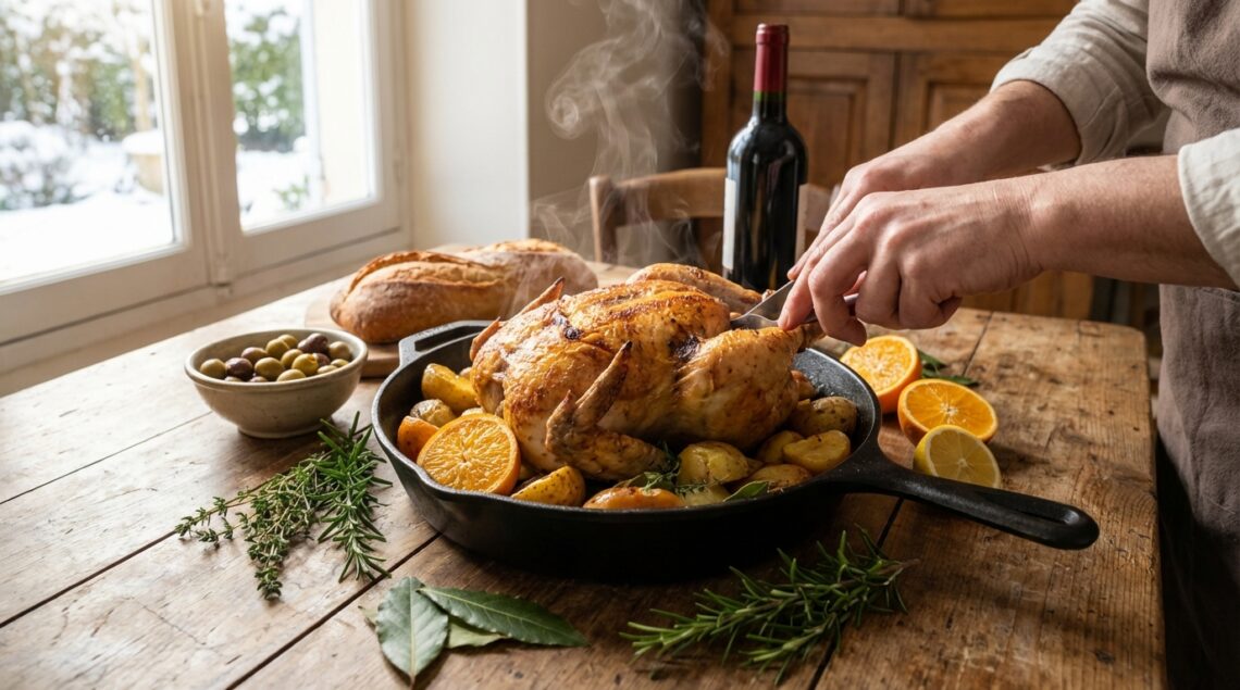 Poulet rôti : cette méthode aux agrumes et herbes de Provence le garde ...