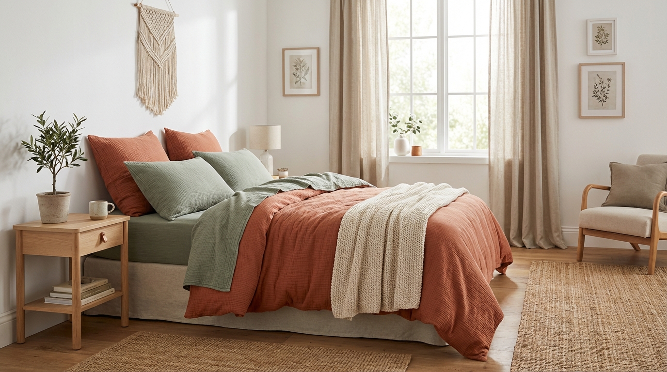 Lit bohème chic : cette matière venue du linge pour bébé remplace le ...